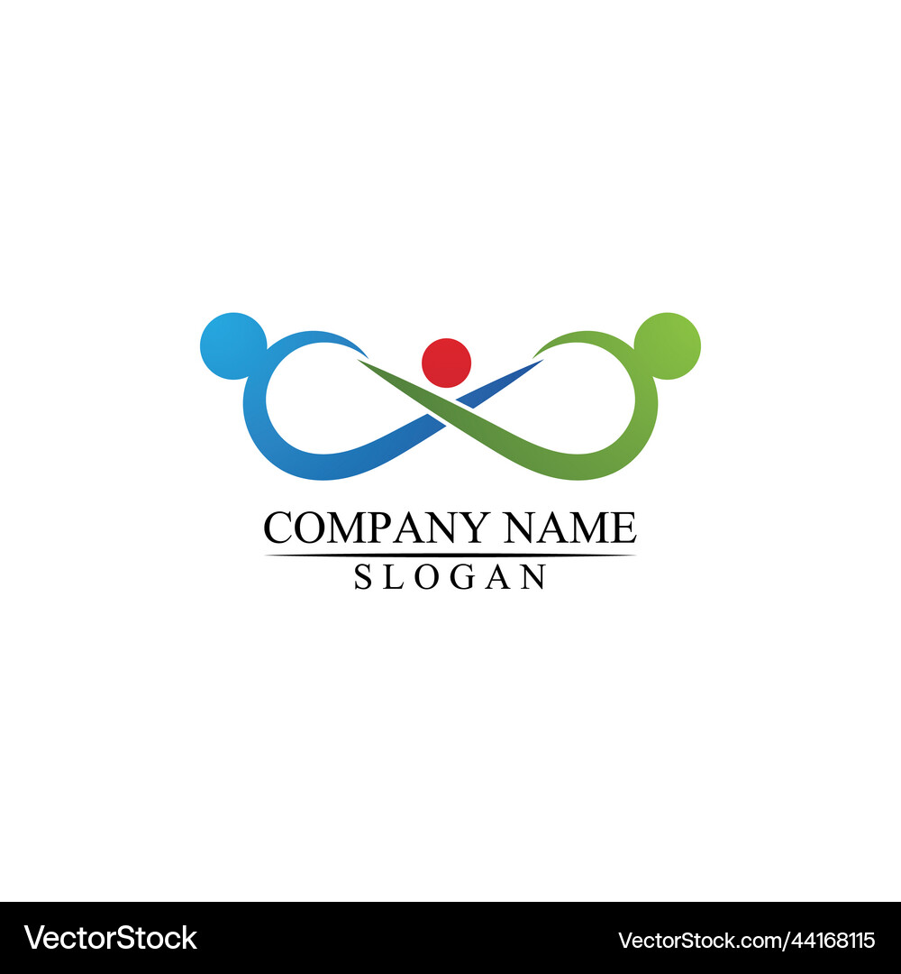 Infinity adoption and community care logo template