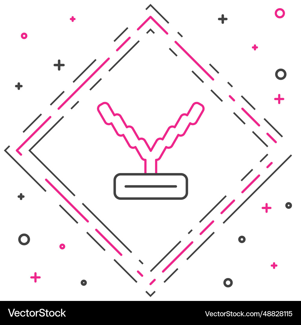 Line rapper chain icon isolated on white Vector Image