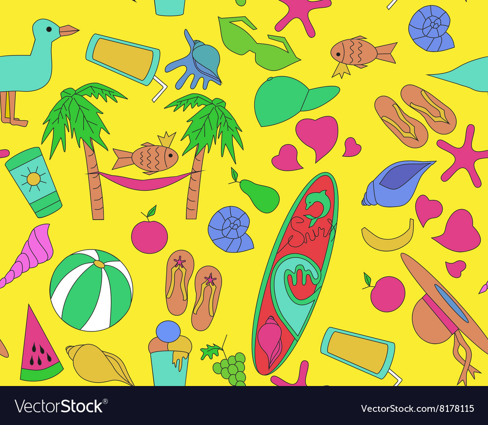 Pattern beach Royalty Free Vector Image - VectorStock