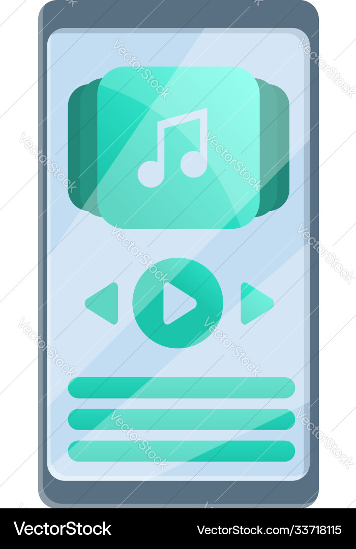 Playlist icon cartoon style Royalty Free Vector Image