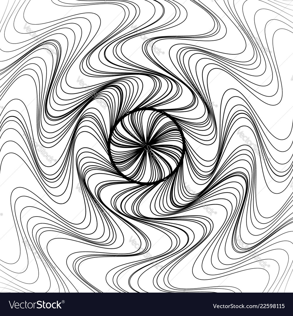 Radial Lines Circular Pattern Abstract Irregular Vector Image
