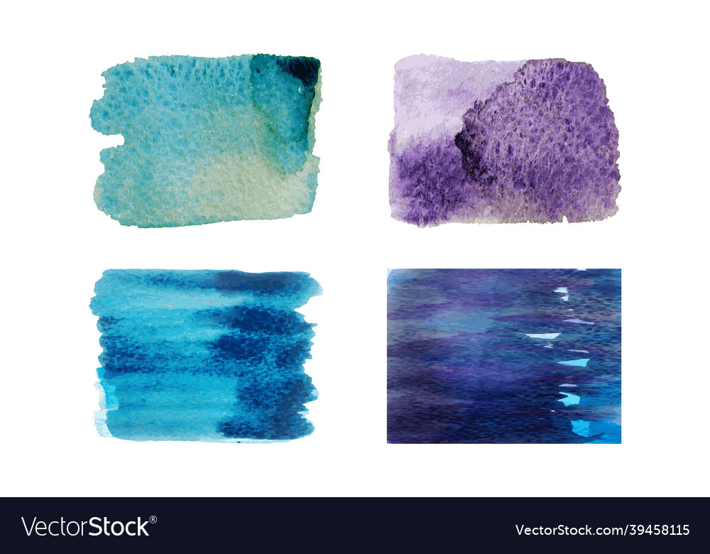 Watercolor brushstroke paintbrush paint stains Vector Image
