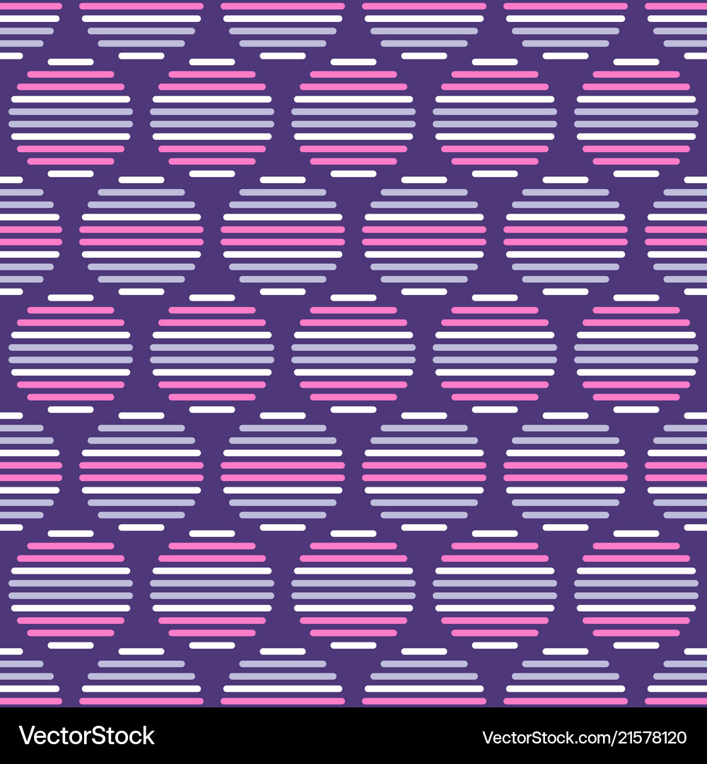 Abstract seamless pattern of striped circles Vector Image