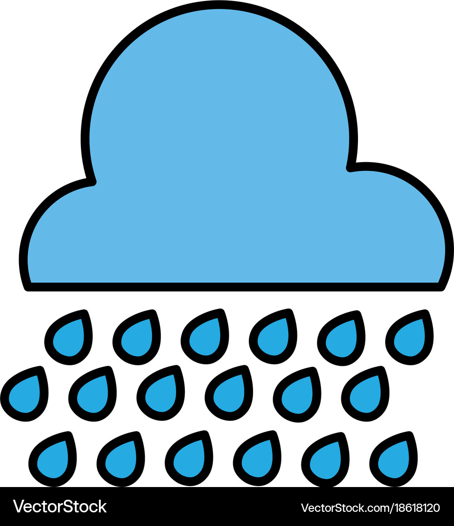 Cloud raining and natural weather in sky Vector Image