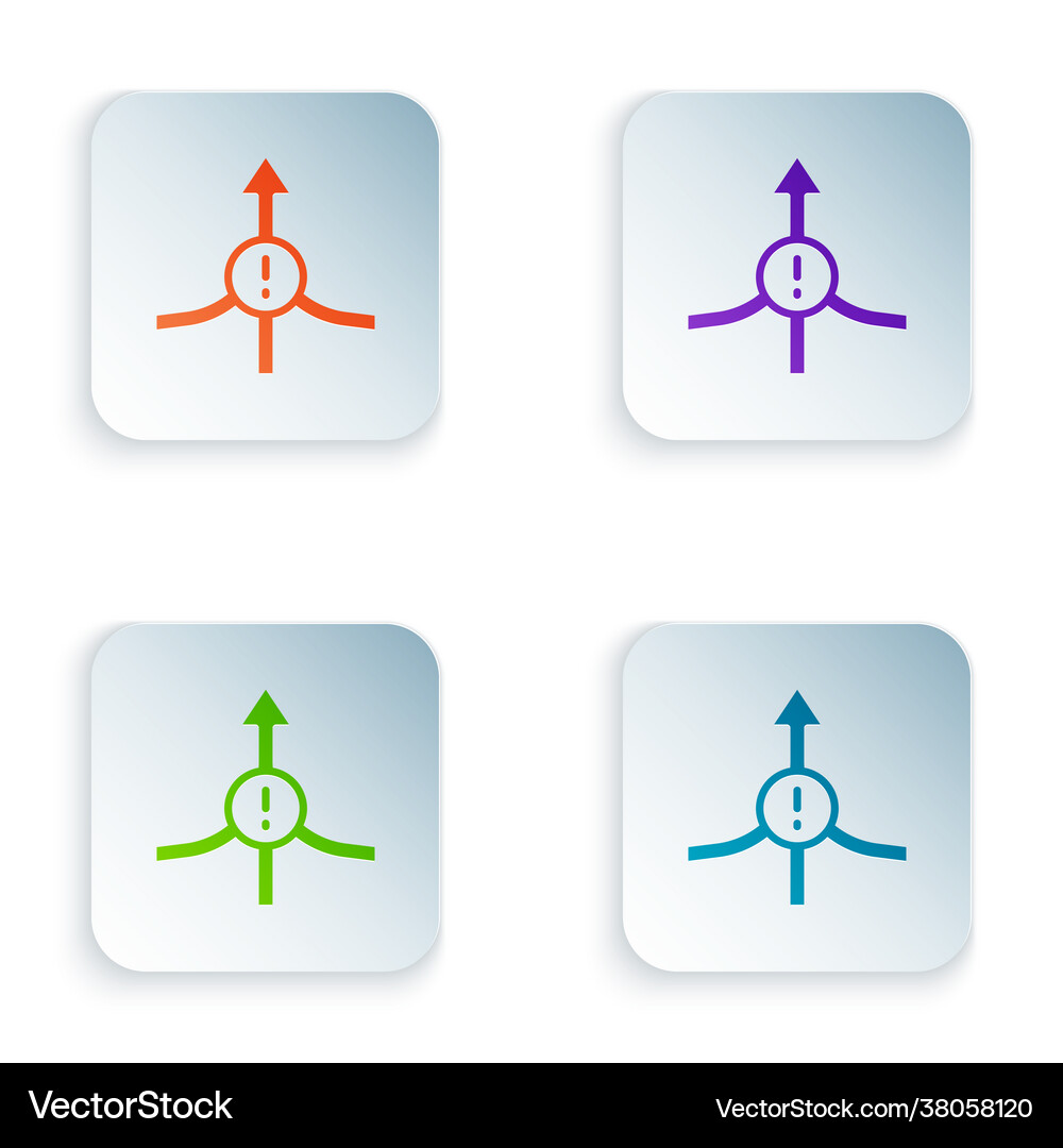 Color arrow icon isolated on white background Vector Image