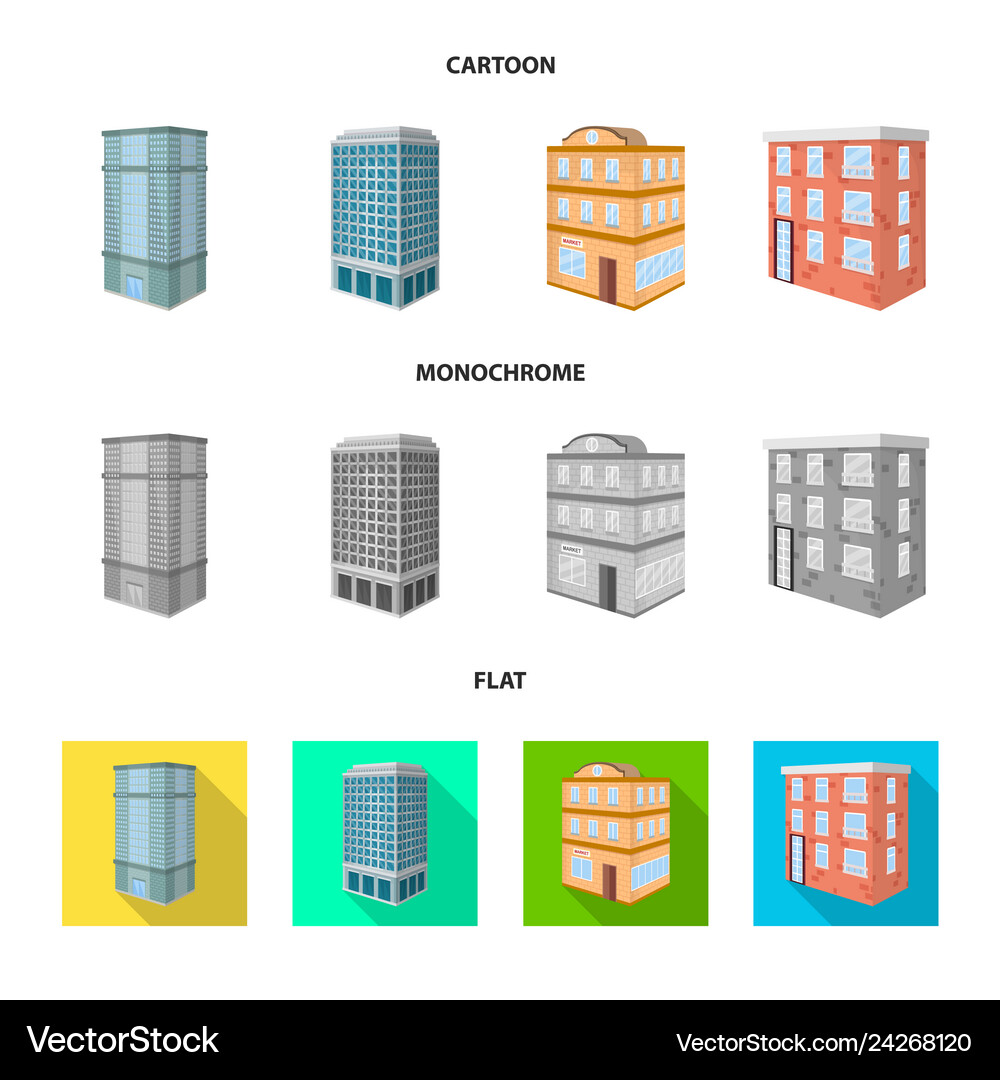 Isolated object of construction and building sign Vector Image