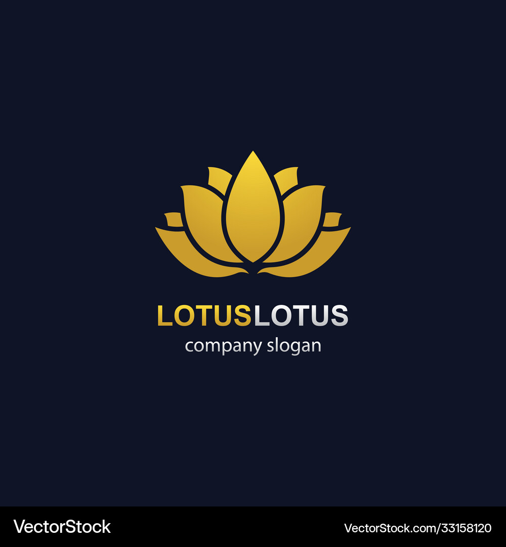 Lotus logo template icon Royalty Free Vector Image