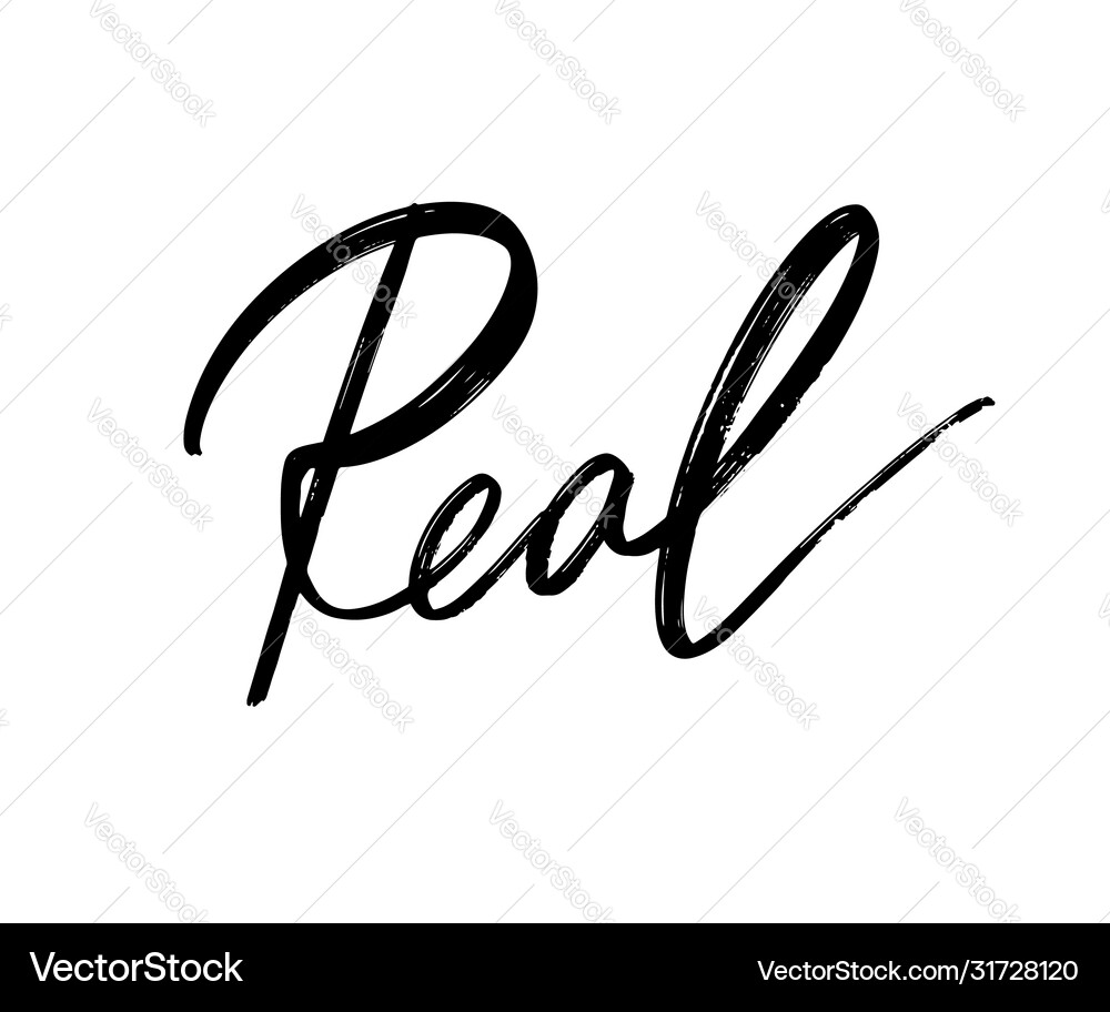 Real hand drawn lettering isolated template Vector Image