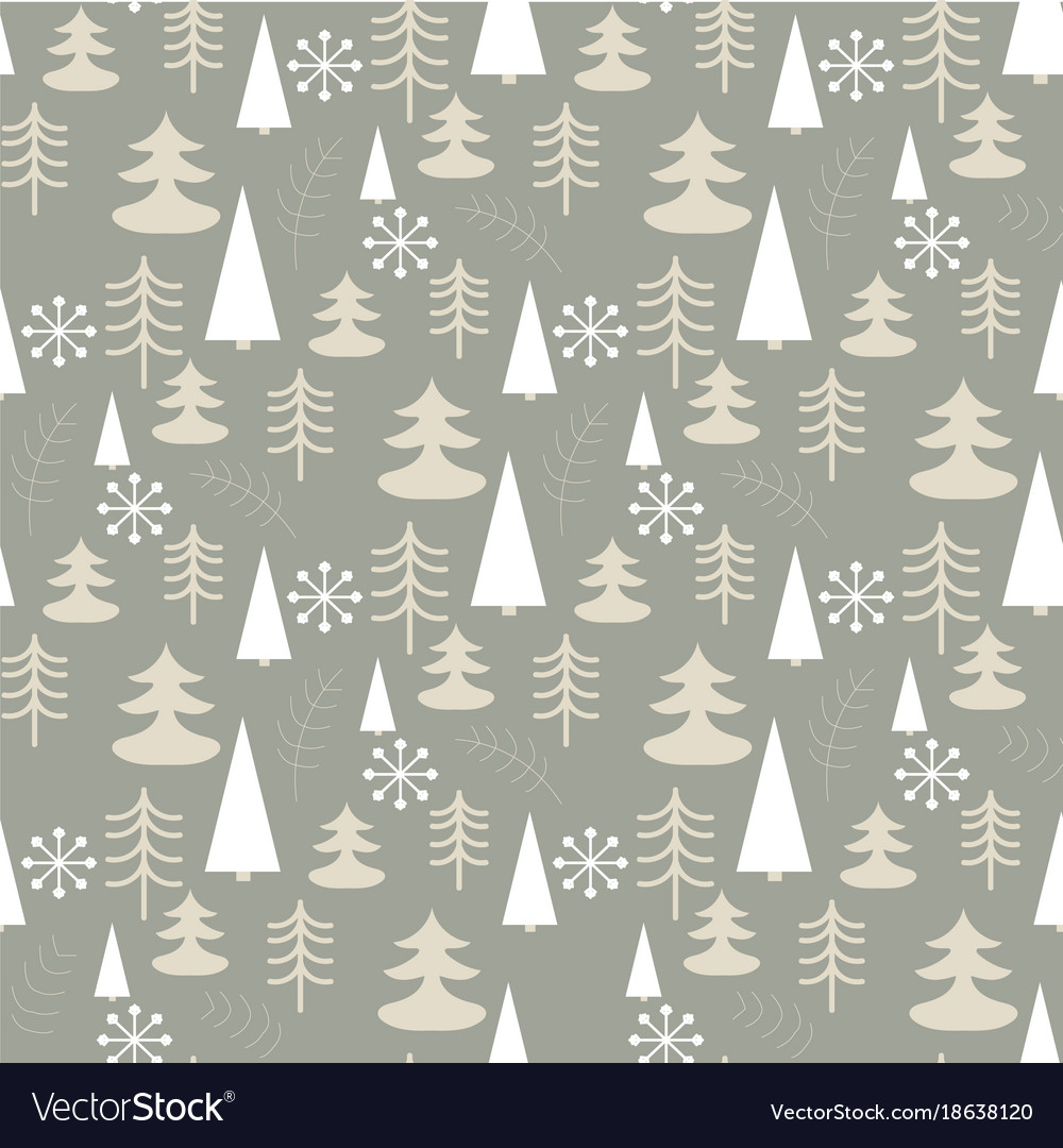 Seamless pattern with christmas tree Royalty Free Vector