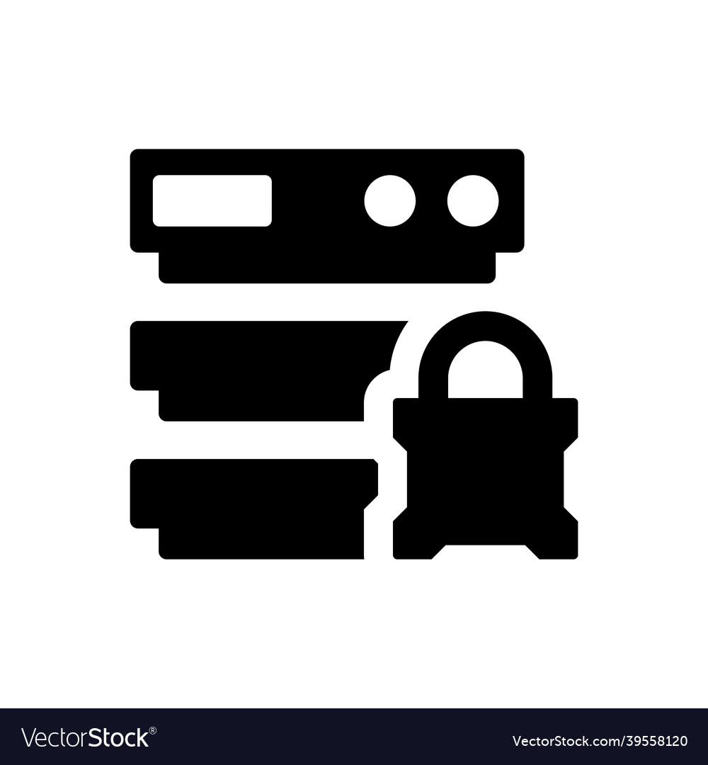 Server lock icon Royalty Free Vector Image - VectorStock
