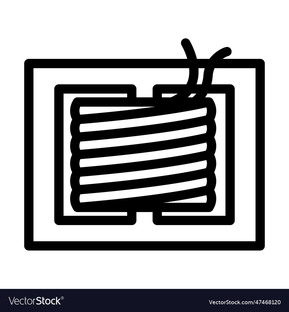 Transformer electronic component line icon Vector Image