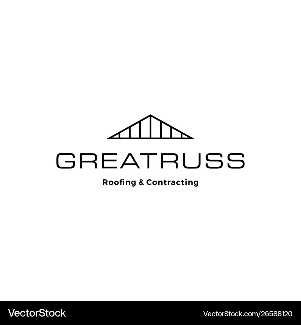 Truss roof logo icon Royalty Free Vector Image