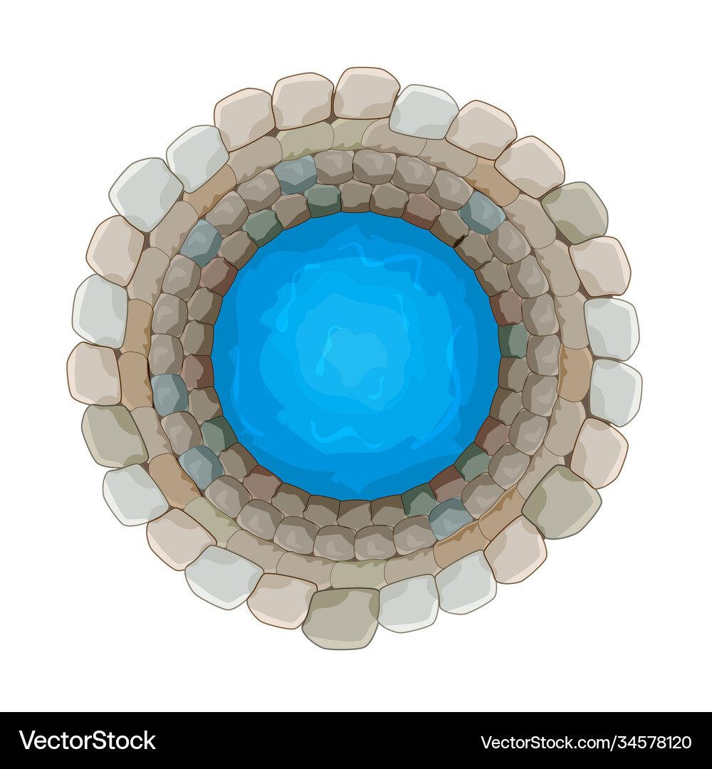 Water well brick isolated on white background Vector Image