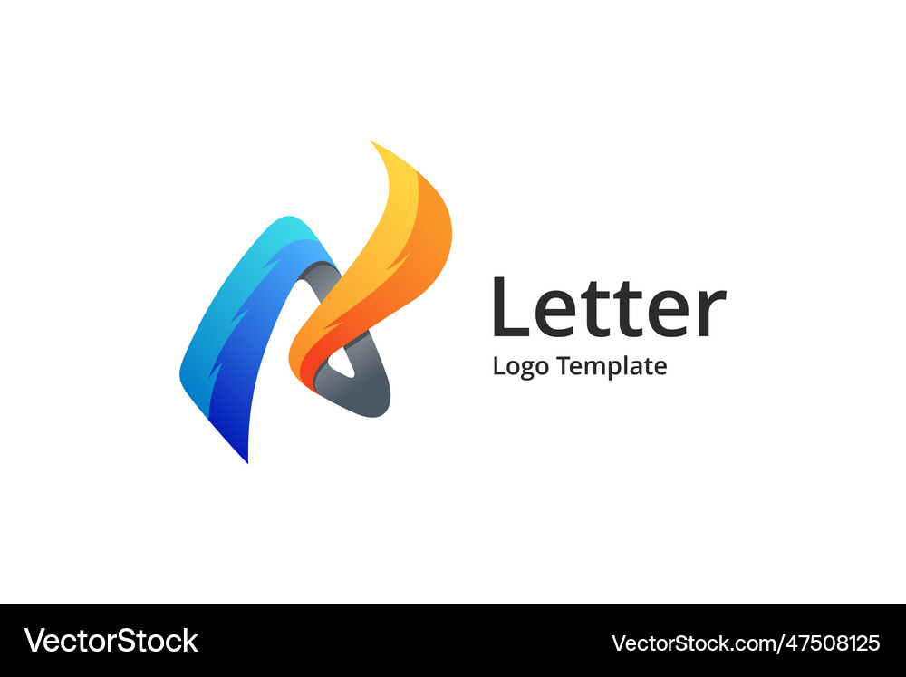 Abstract letter a logo design Royalty Free Vector Image