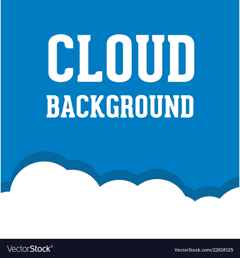 Cloud background logo Royalty Free Vector Image
