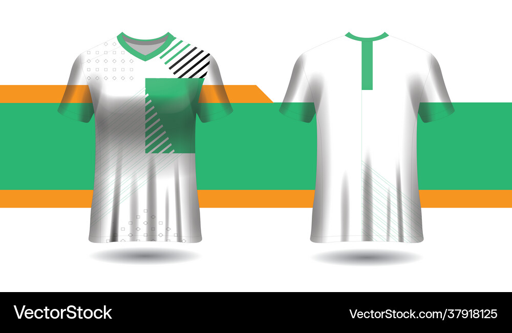 Club shirt design uniform front and back Vector Image
