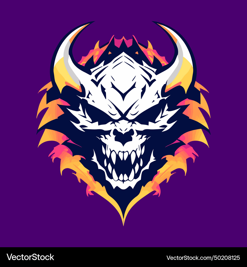 Dark devil art Royalty Free Vector Image - VectorStock