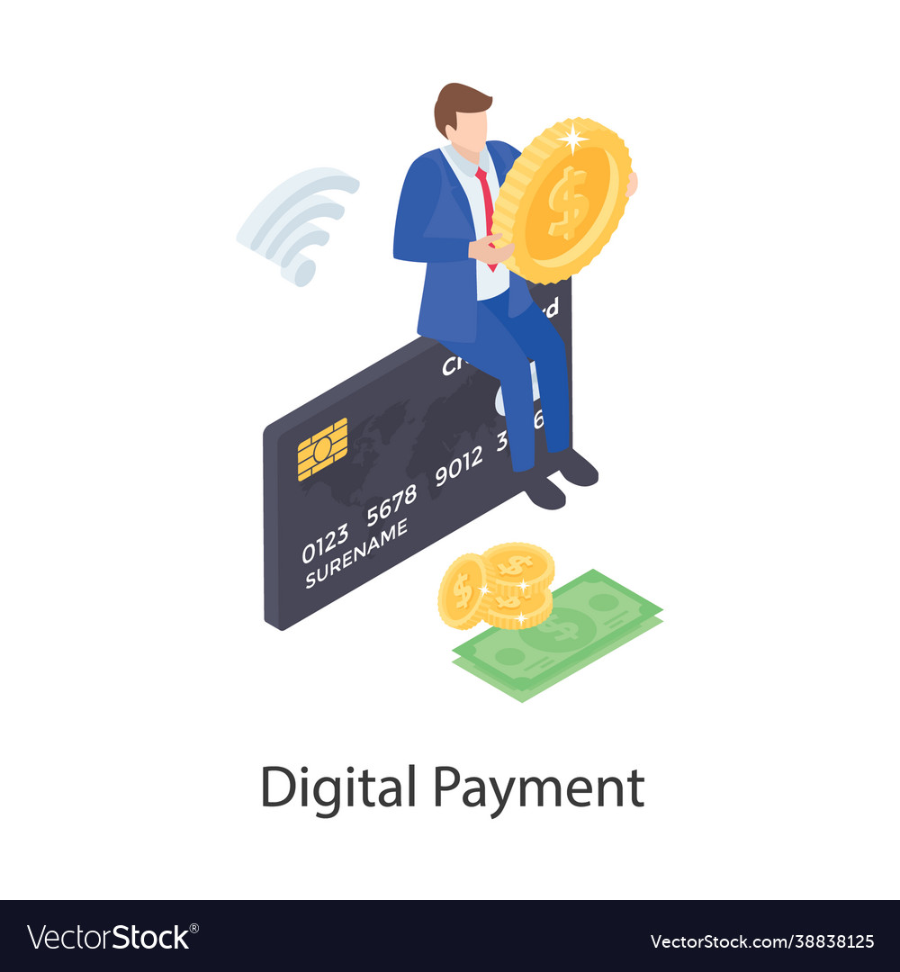 Digital payment Royalty Free Vector Image - VectorStock