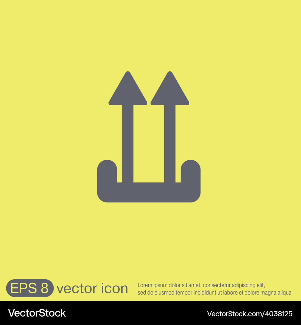 Fragile symbol arrow up logistic icon Royalty Free Vector