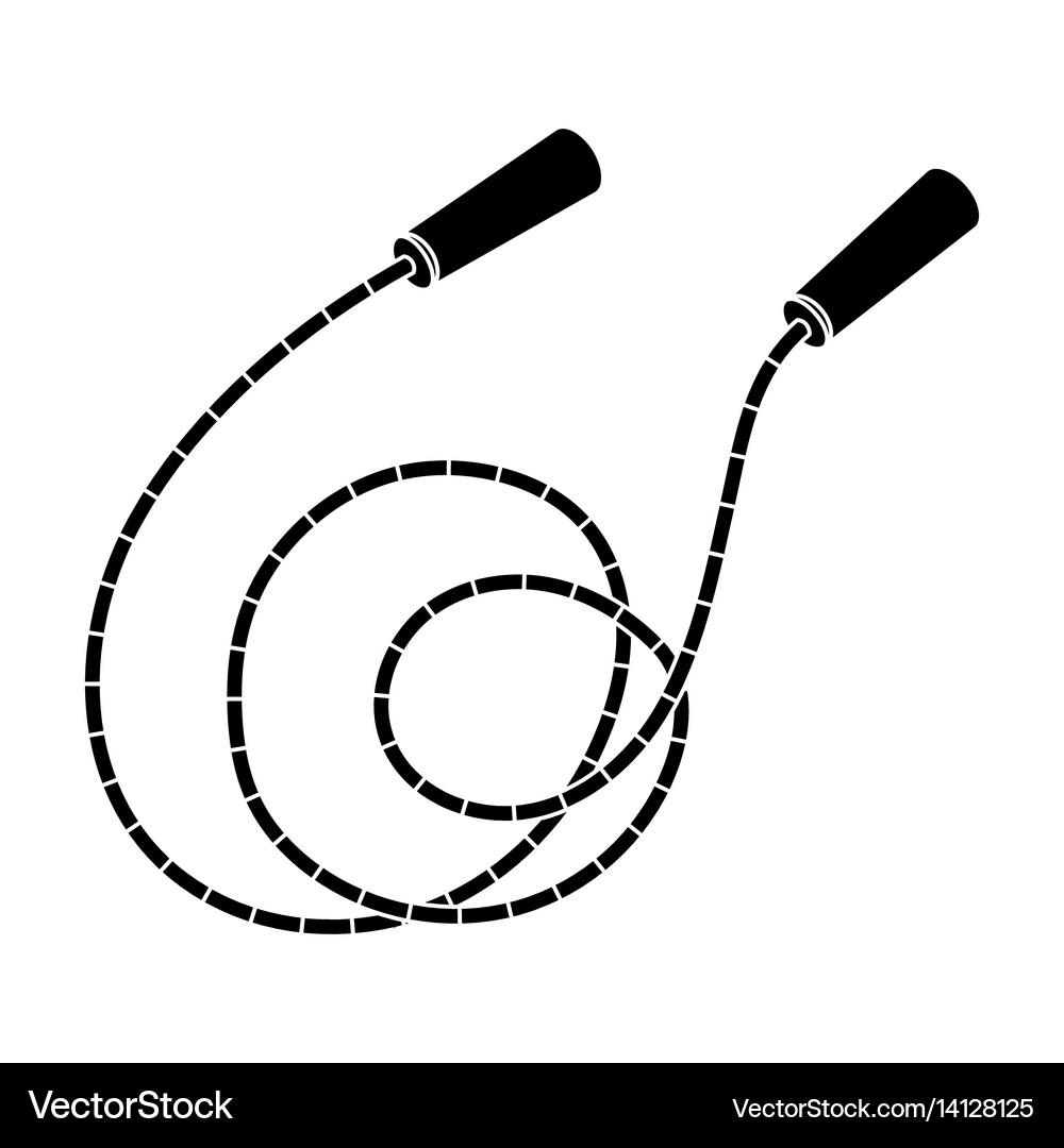 Rope with handlesjump endurance traininggym Vector Image