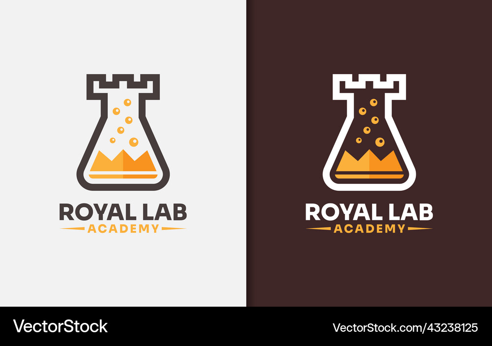 Royal lab logo design abstract minimalist Vector Image