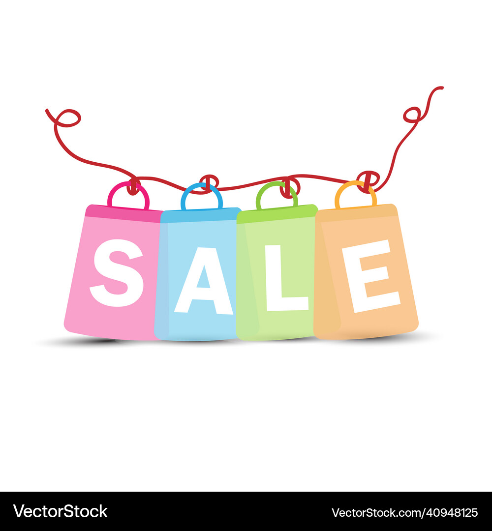Sale labels on white background Royalty Free Vector Image