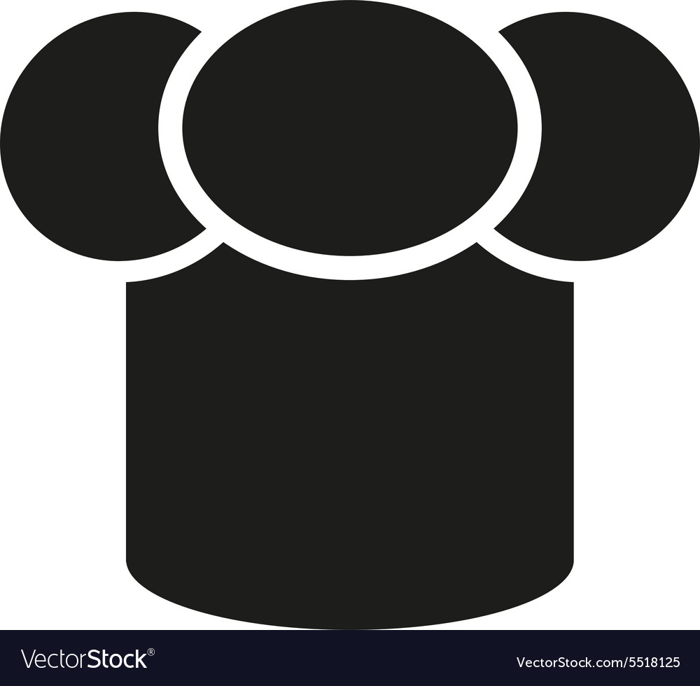 Toque icon chef and cook symbol flat Royalty Free Vector