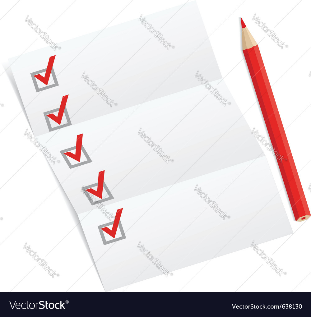 Check list Royalty Free Vector Image - VectorStock