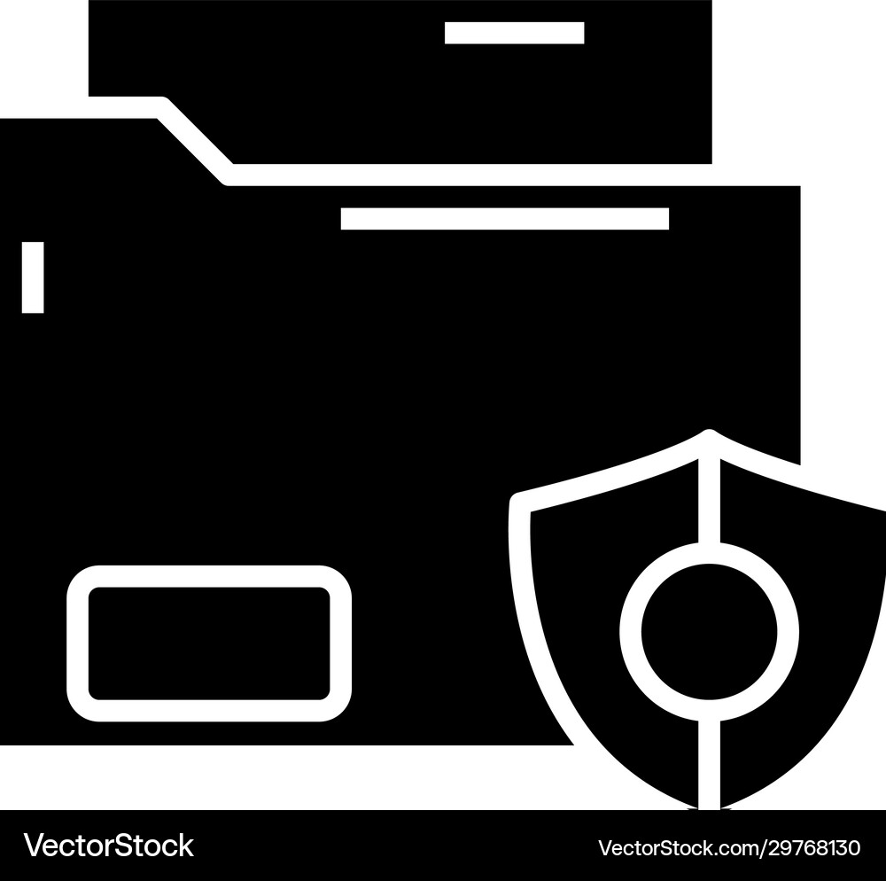 Confidential files black icon concept Royalty Free Vector