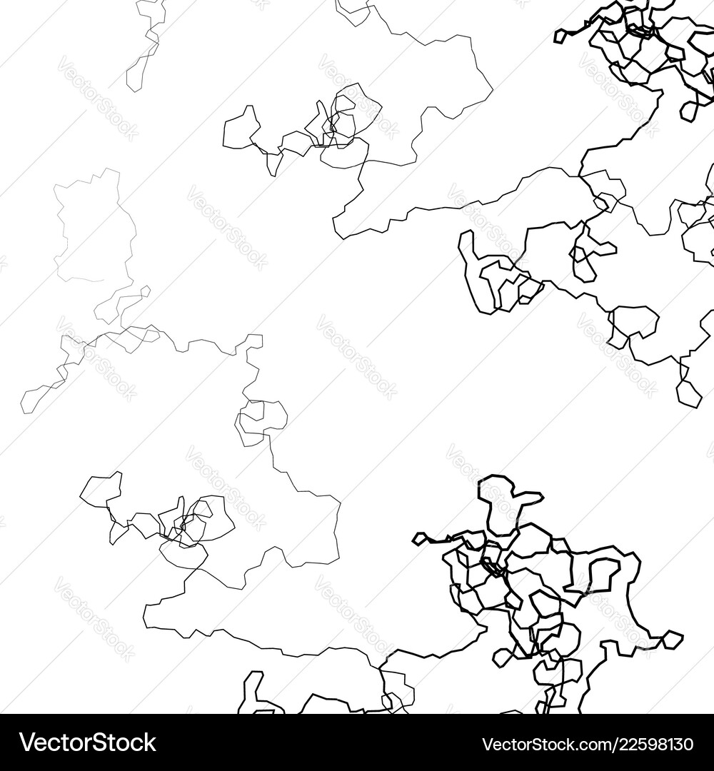 Curvy curly free-form lines wiggly squiggle Vector Image