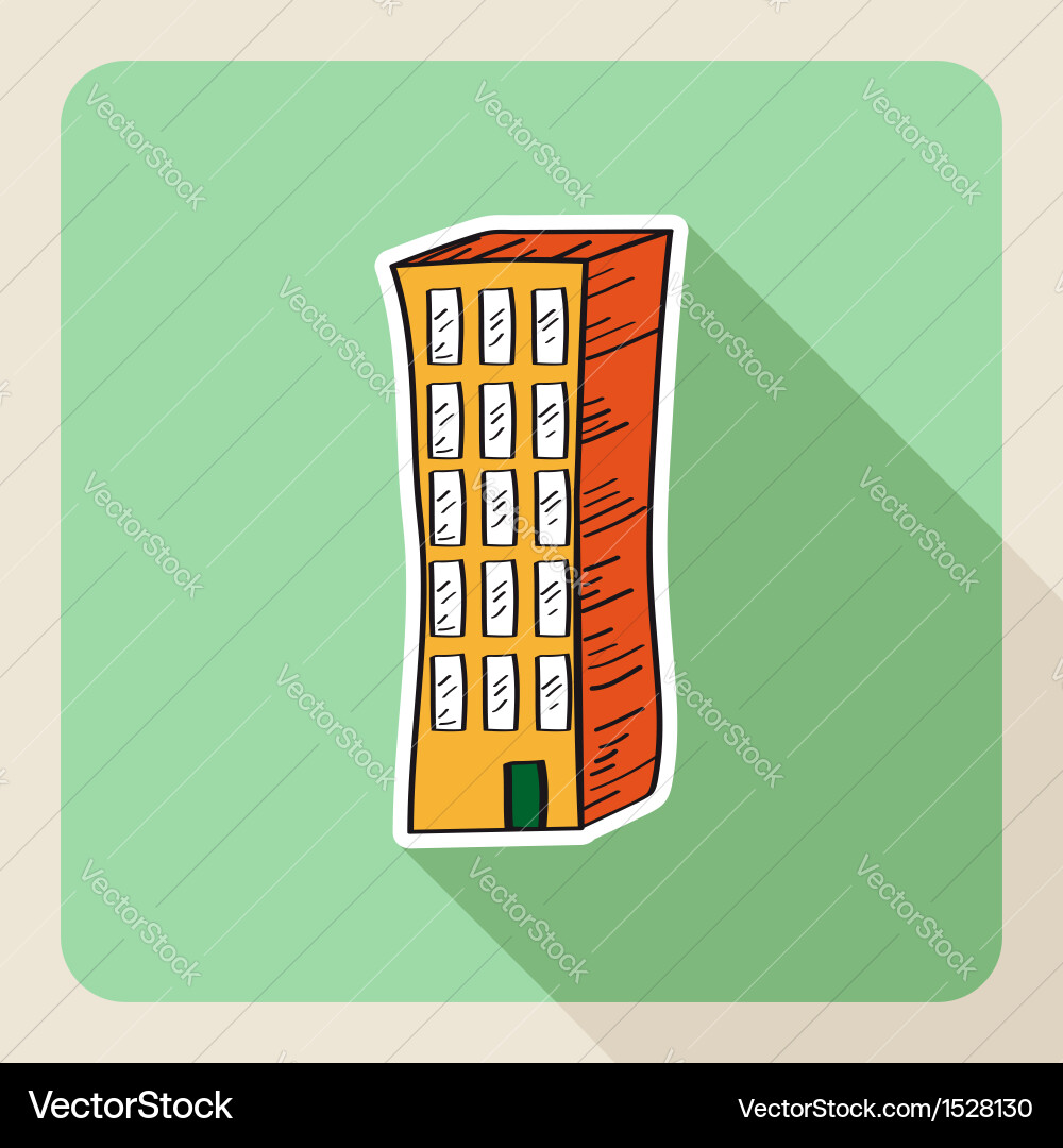 Hand drawn real estate building Royalty Free Vector Image