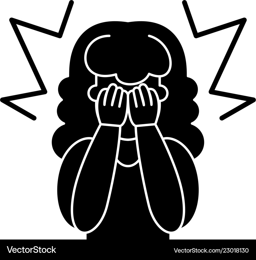Pity black icon sign on isolated Royalty Free Vector Image