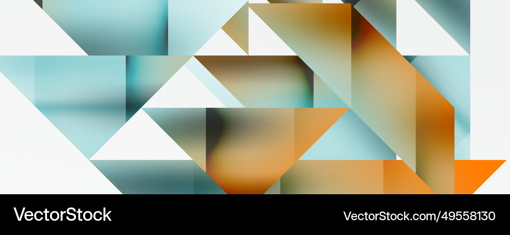 Vivid abstraction unfolds triangles in seamless Vector Image