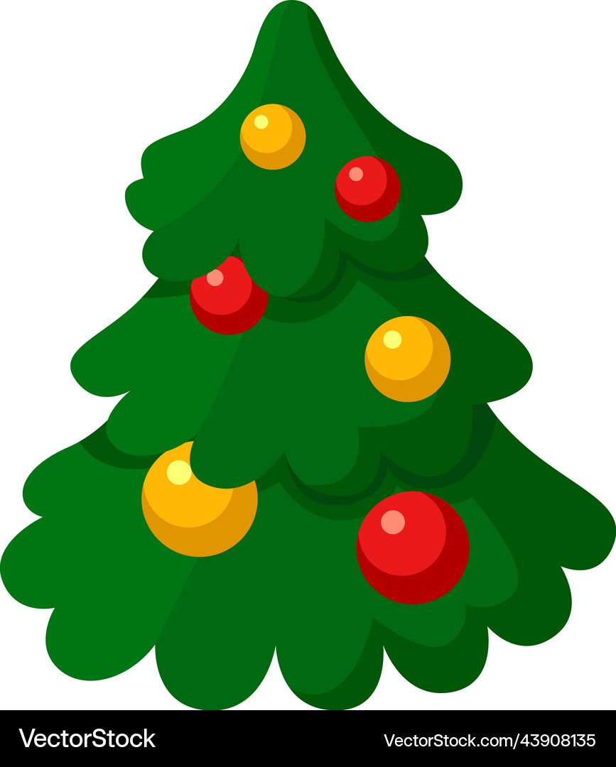 Christmas Tree Icon - Festive Holiday Royalty Free Vector