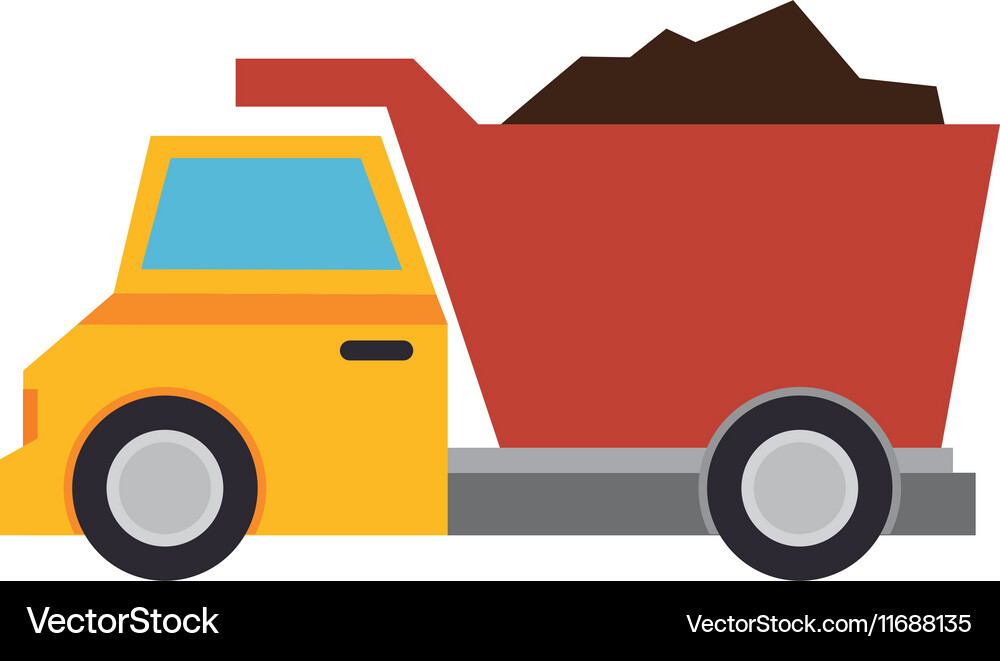 Construction machinery isolated icon Royalty Free Vector
