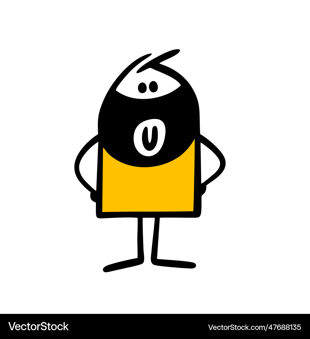 Cute friendly migrant man with a black beard Vector Image