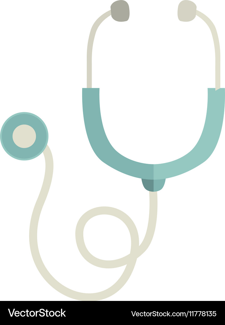 Gray stethoscope medical with auriculars Vector Image
