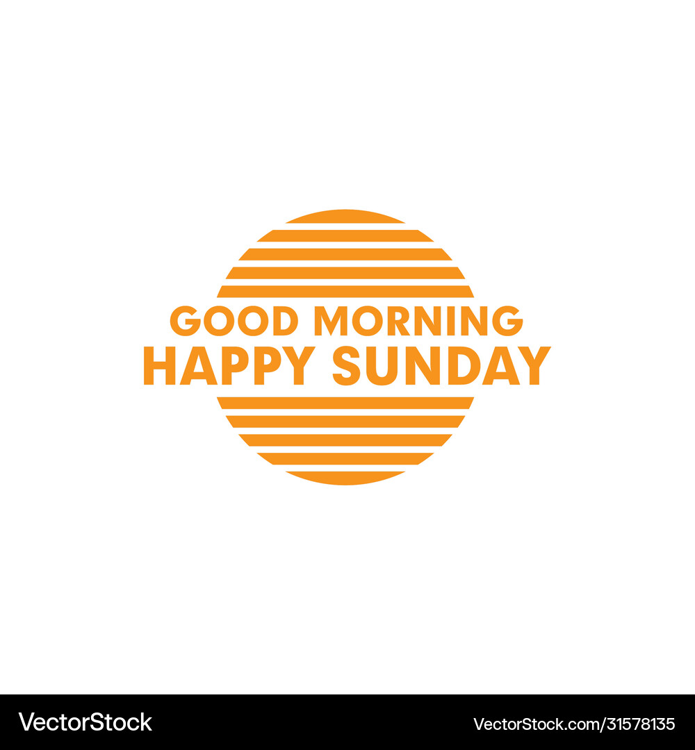 Happy sunday greeting design template Royalty Free Vector