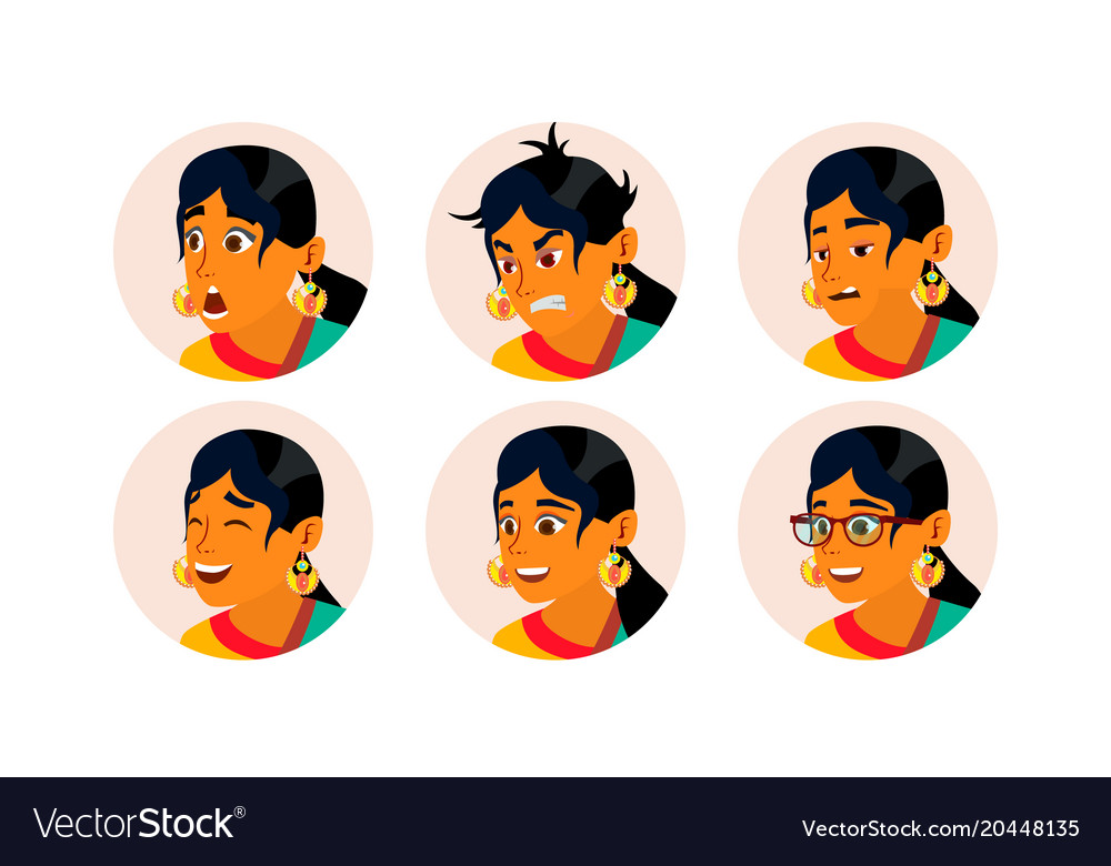 Hindu business woman avatar face Royalty Free Vector Image Hindu business woman avatar face Royalty Free Vector Image