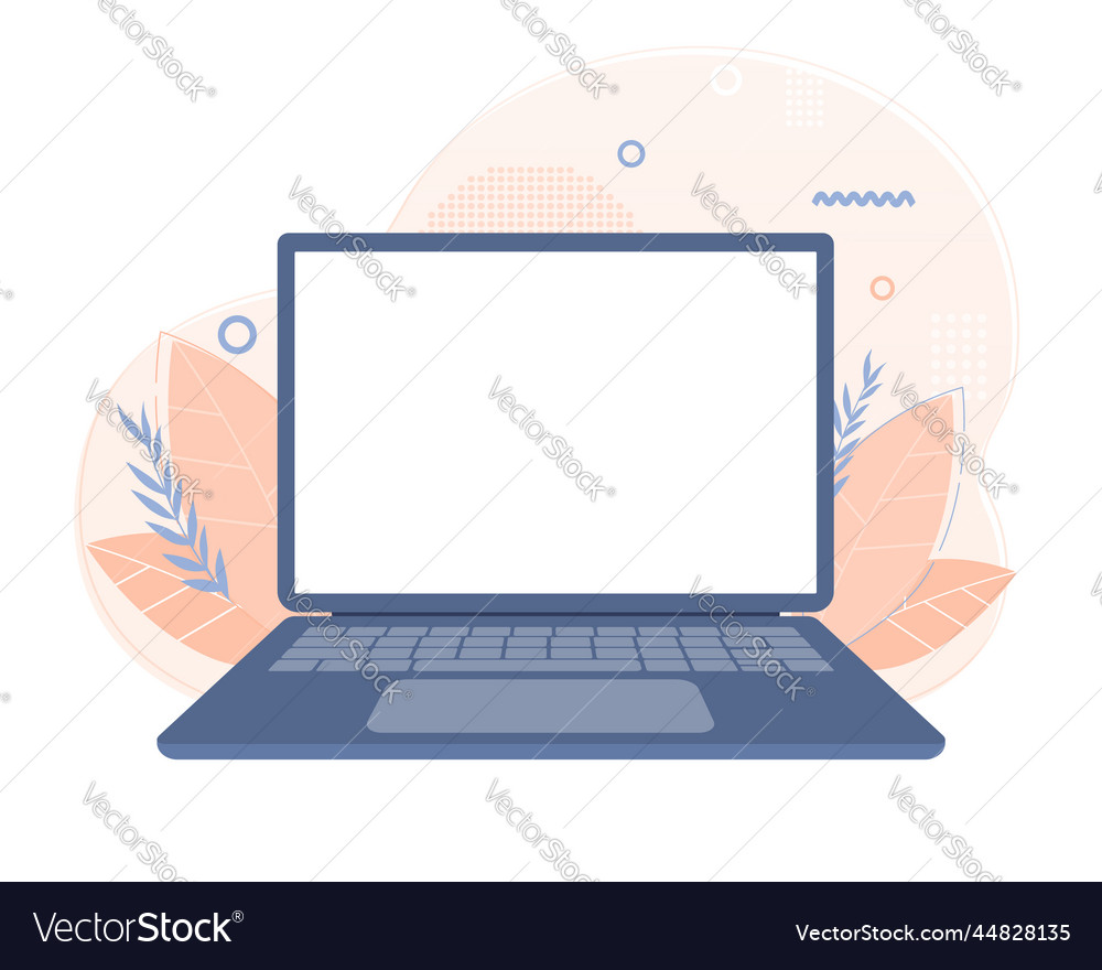 Mock Up Laptop Screen Screen Device Mockup Vector Image