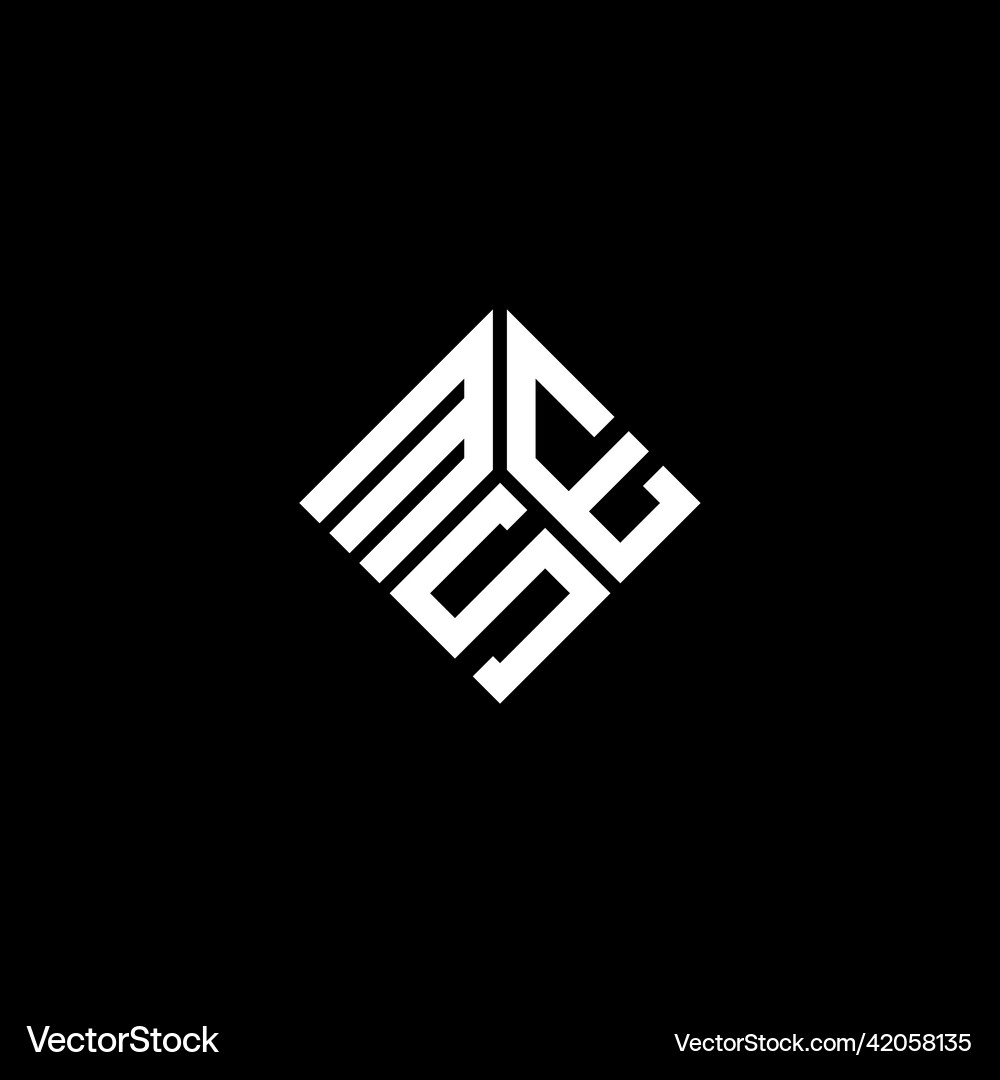 Mse letter logo design on black background Vector Image