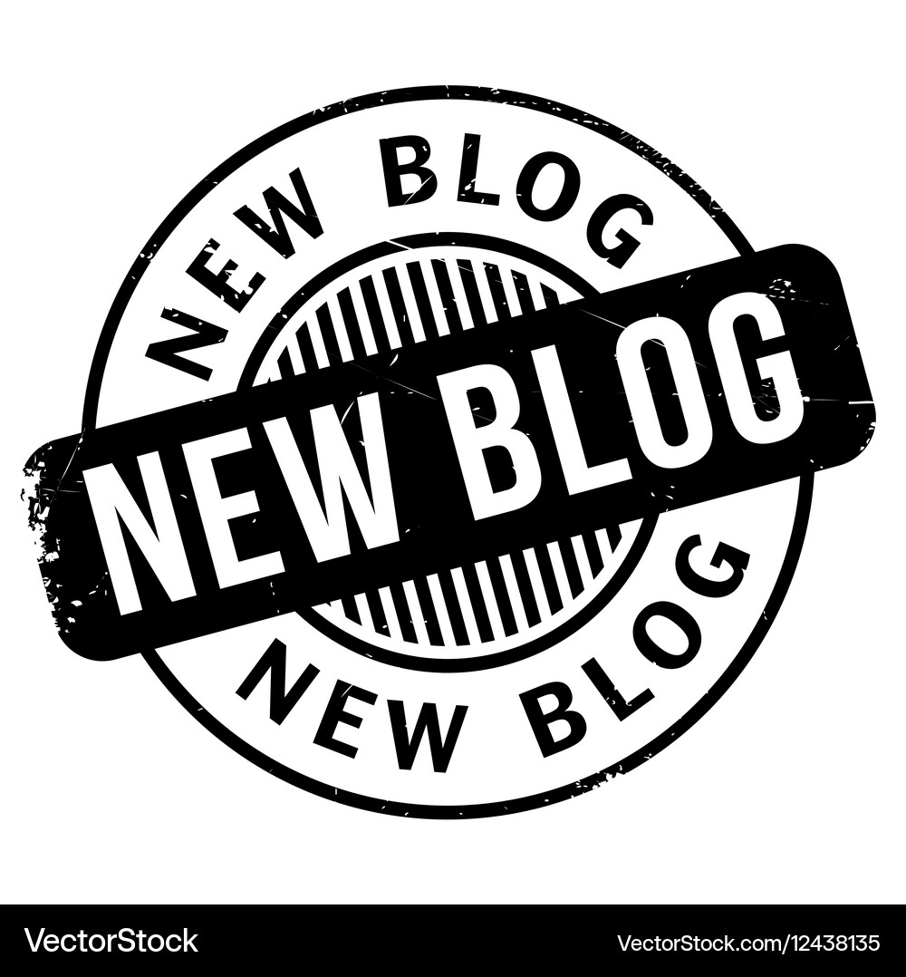New Blog rubber stamp Royalty Free Vector Image