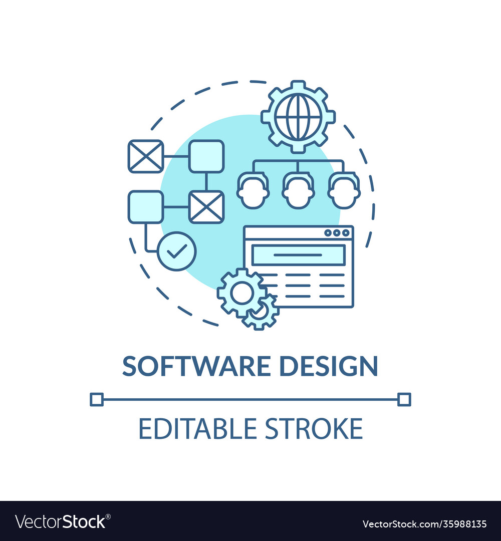 Software Design Concept Icon Royalty Free Vector Image