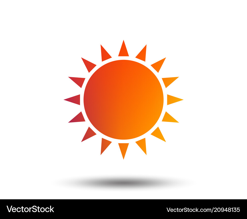 Sun icon sunlight summer symbol Royalty Free Vector Image