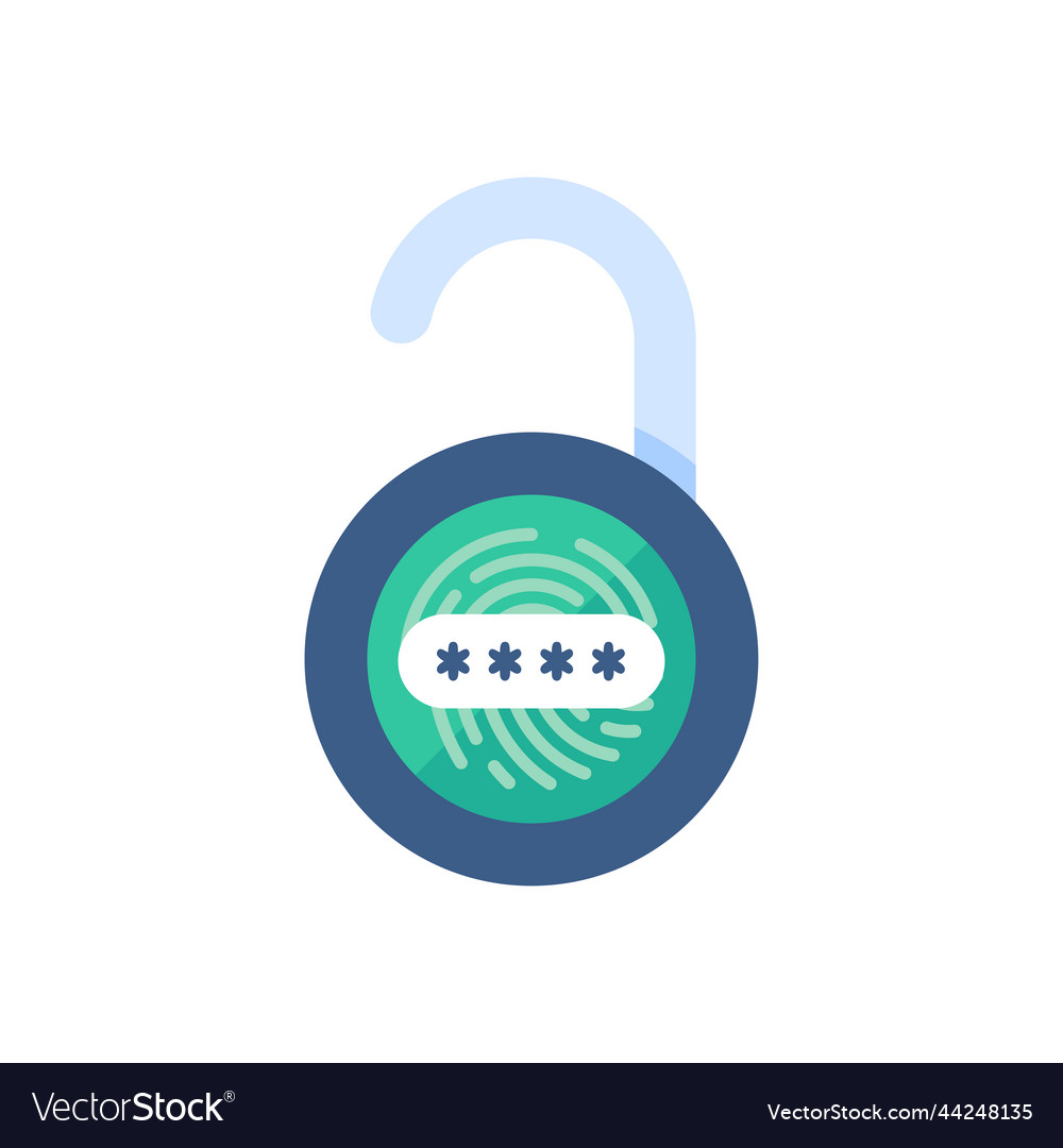 Unlocking the padlock with authentication Vector Image Unlocking the padlock with authentication Vector Image