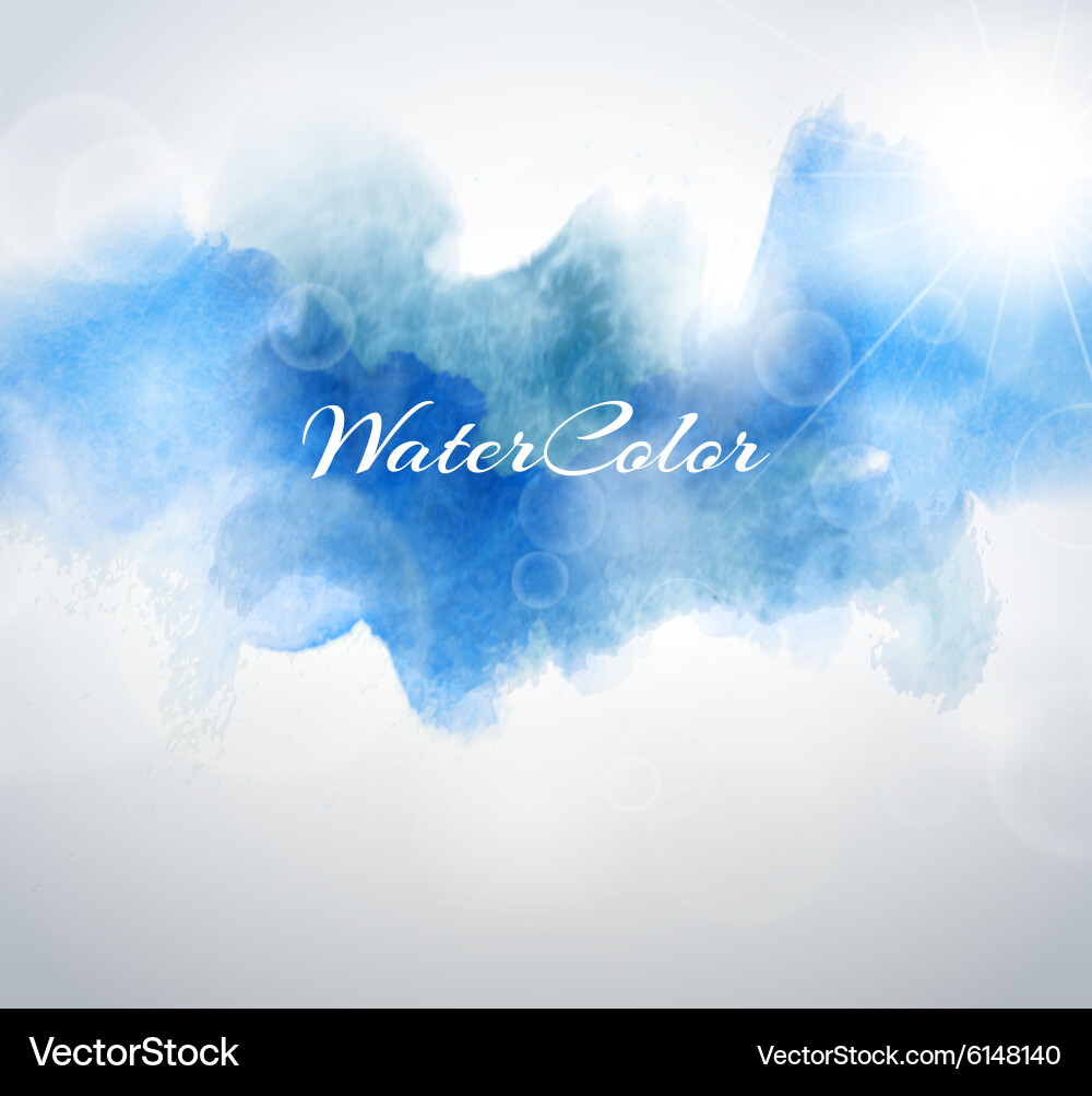 Abstract background with watercolor banner Vector Image