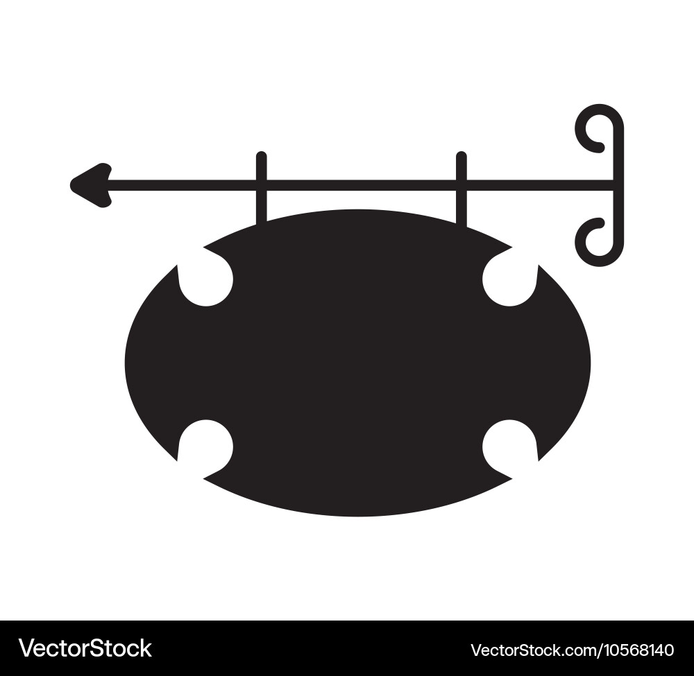 Blank board sign - hotel restaurant sign Vector Image