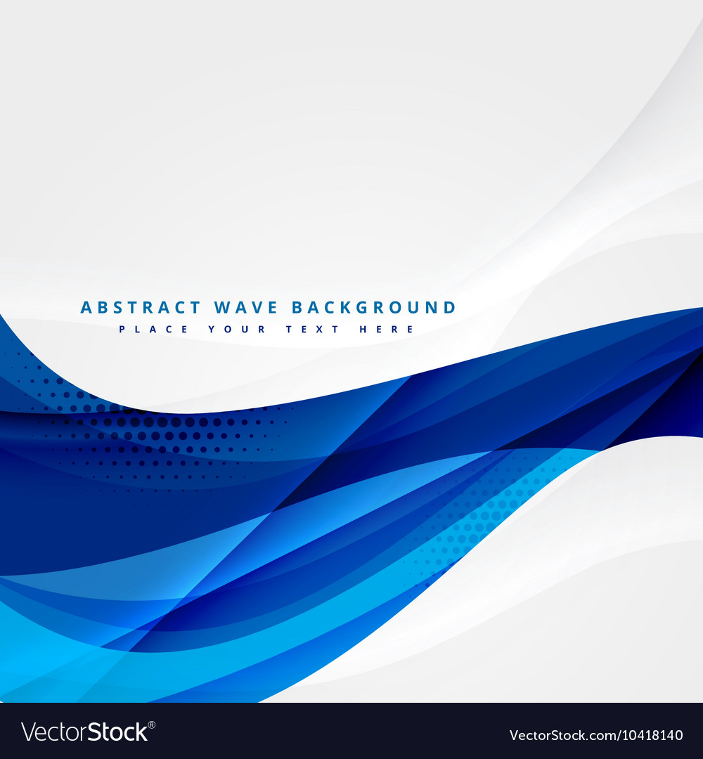 Blue business wave design Royalty Free Vector Image Blue business wave design Royalty Free Vector Image