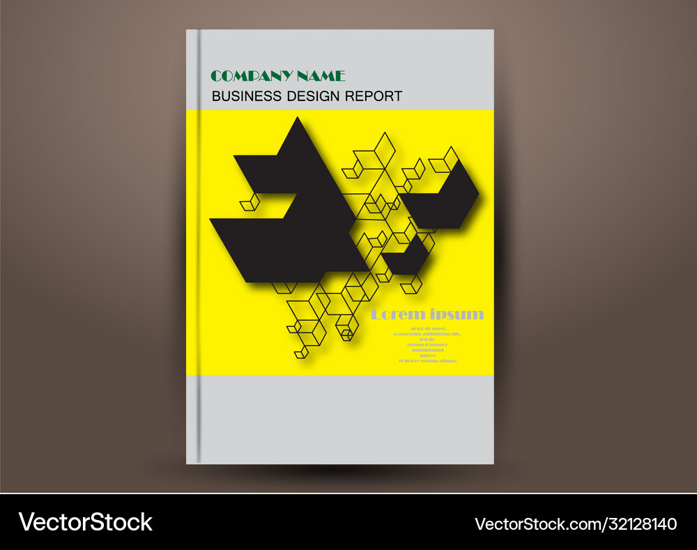 Business report cover abstract template Royalty Free Vector