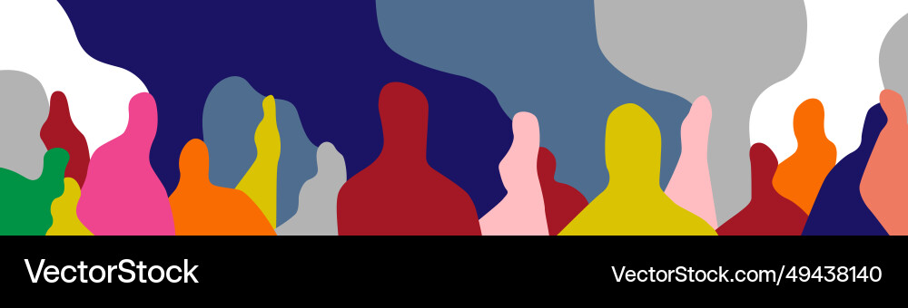 Group of people abstract Royalty Free Vector Image